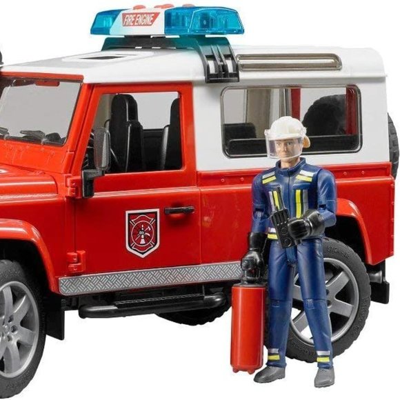 Bruder | Toys | New Bruder 2528 Land Rover Fire Department Toy Vehicle ...
